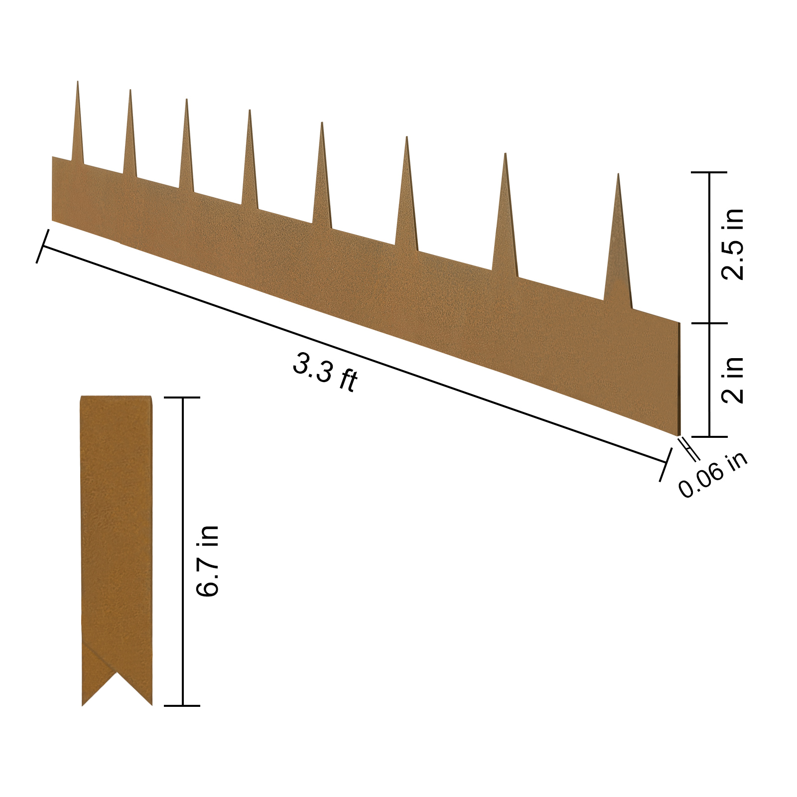 VEVOR Steel Landscape Edging, 10-pack Steel Garden Edging Borders, 39.6 ...