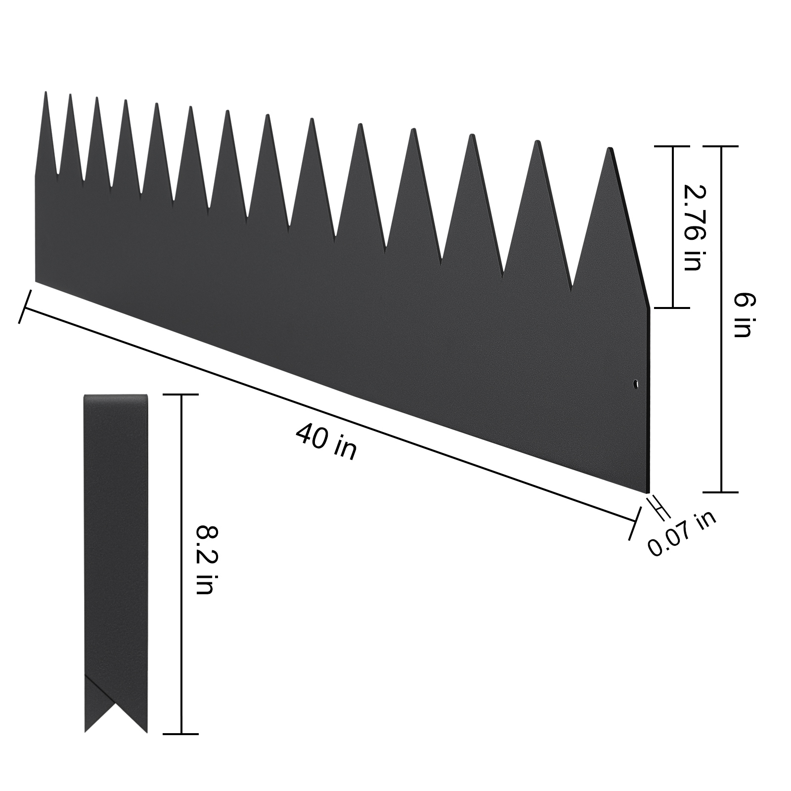 VEVOR Steel Landscape Edging, 4-pack Steel Garden Edging Borders, 40" L ...