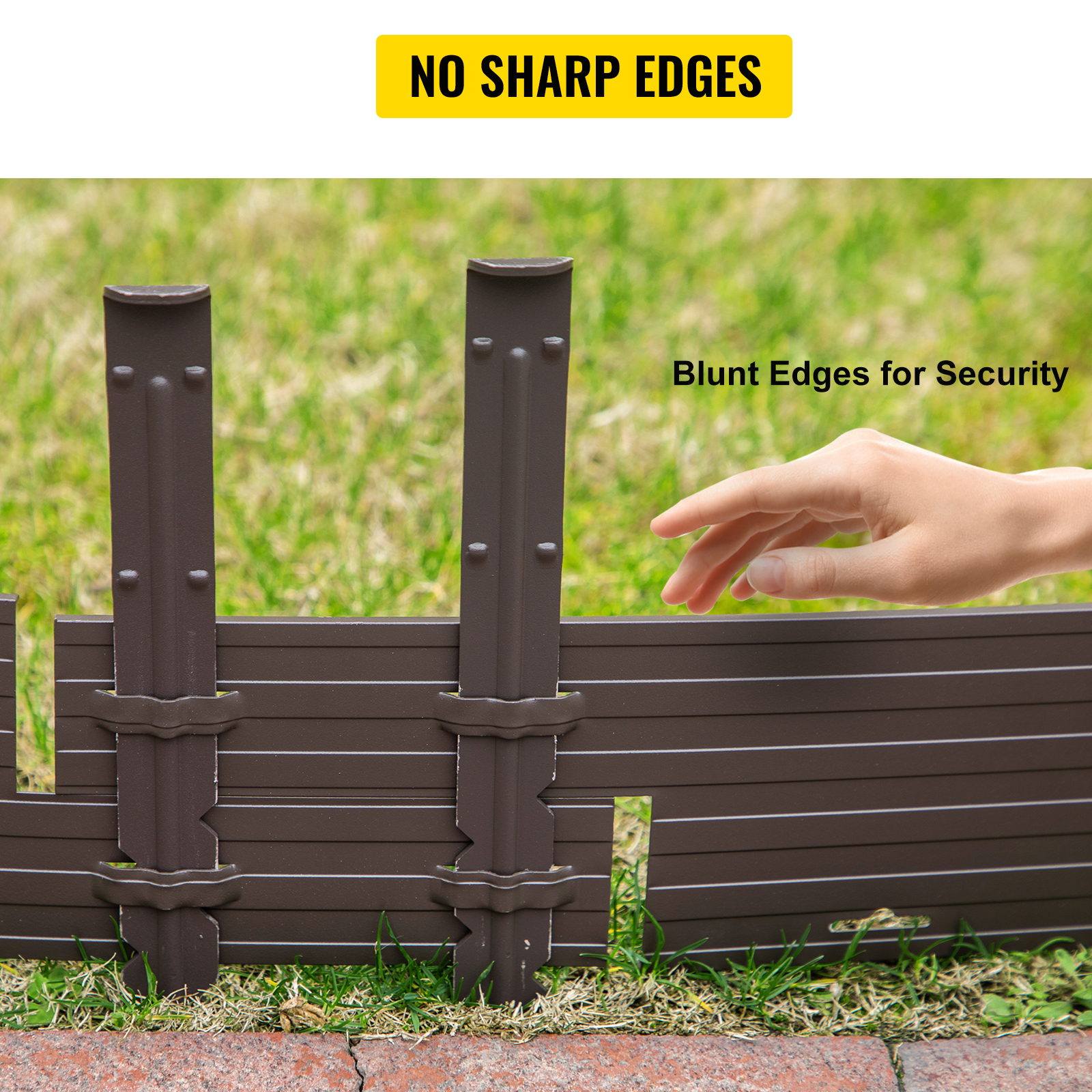 VEVOR Aluminum Landscape Edging, 36 PCS Metal Garden Edging, 118.1 ft ...