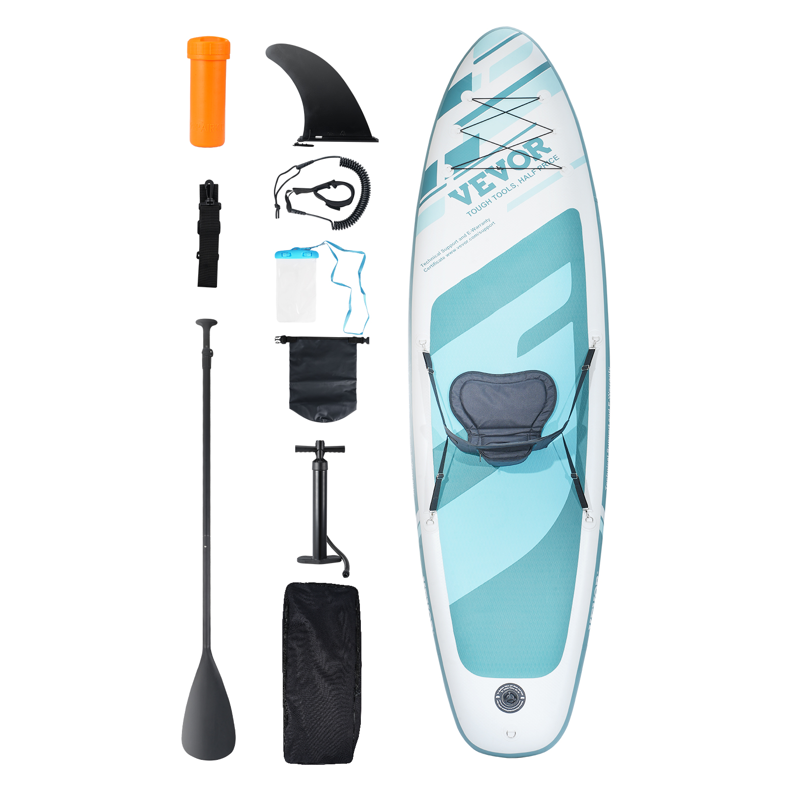 VEVOR Inflatable Stand Up Paddle Board 10.6/11/10ft Board with Seat ...