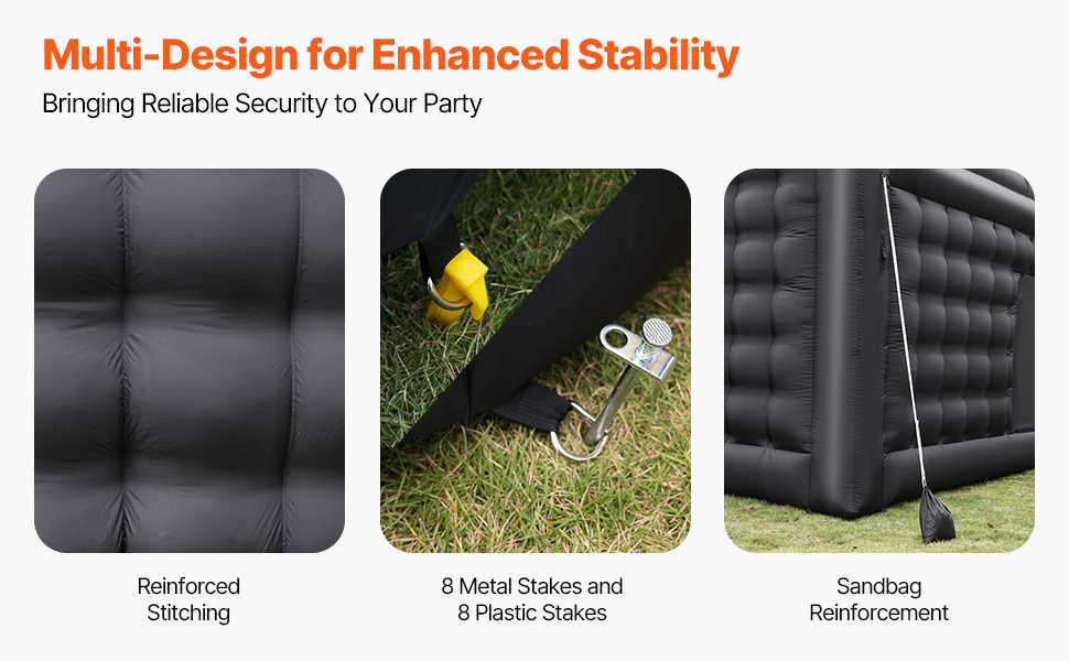 VEVOR Carpa inflable para fiestas con luces, 16,4 x 13,1 x 12,5 pies ...