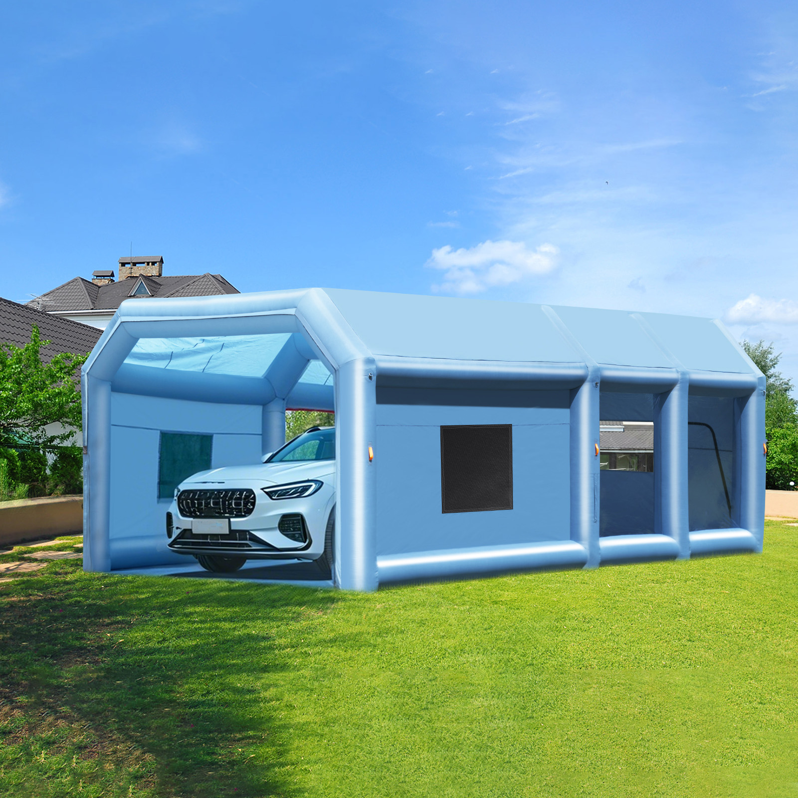 Inflatable Paint Booth 27.9x15.7x10.8/26.2x14.8x9.8ft 550/750/1100W | eBay