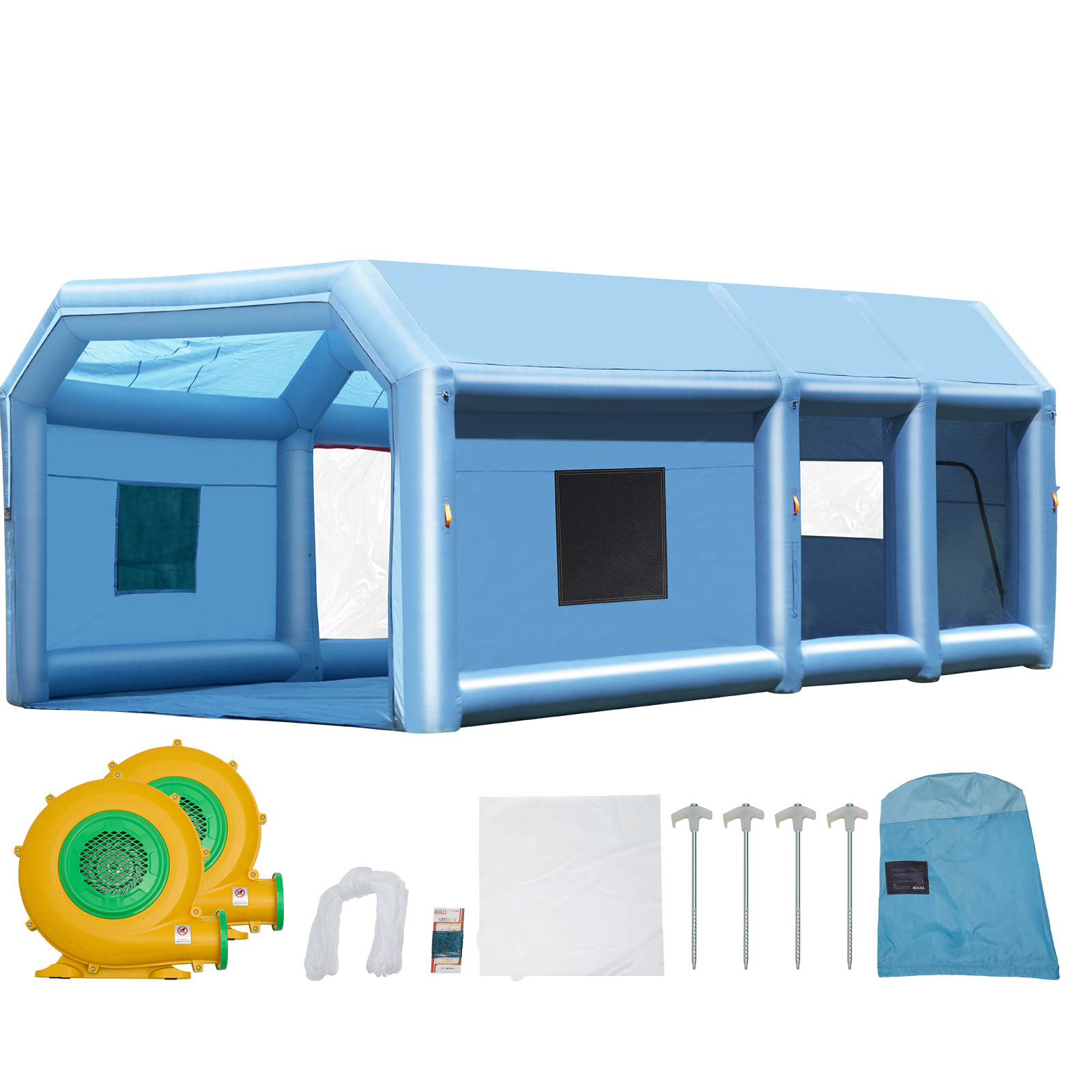 Inflatable Paint Booth 27.9x15.7x10.8/26.2x14.8x9.8ft 550/750/1100W | eBay
