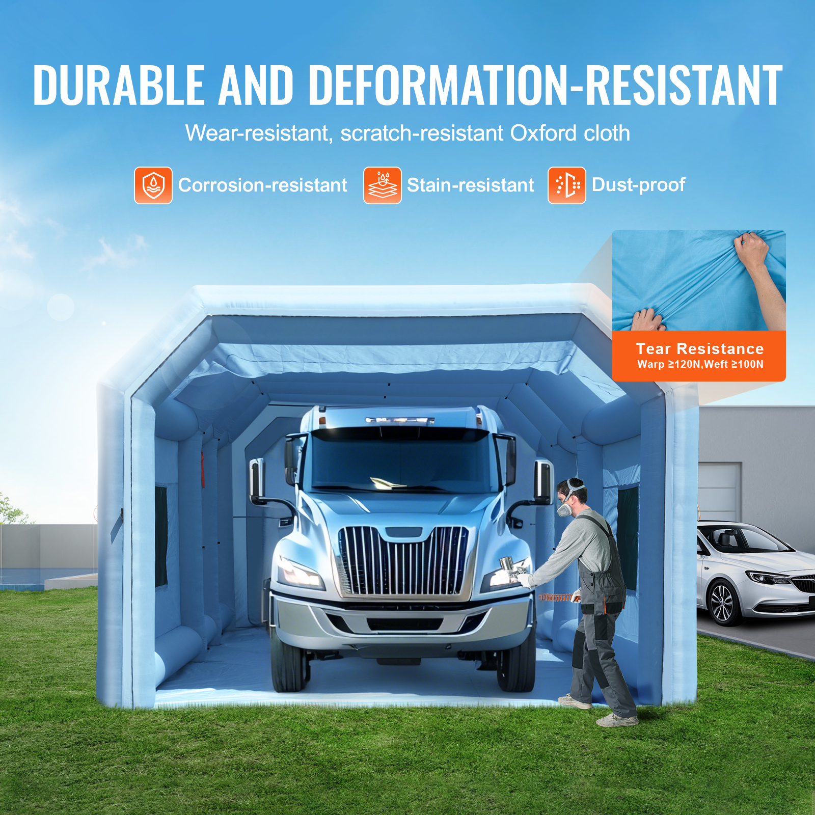 Inflatable Paint Booth 27.9x15.7x10.8/26.2x14.8x9.8ft 550/750/1100W | eBay