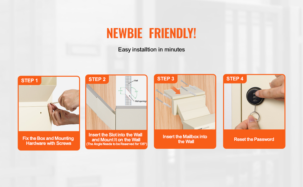 VEVOR Through The Wall Drop Box, Heavy Duty Steel Through the Wall ...