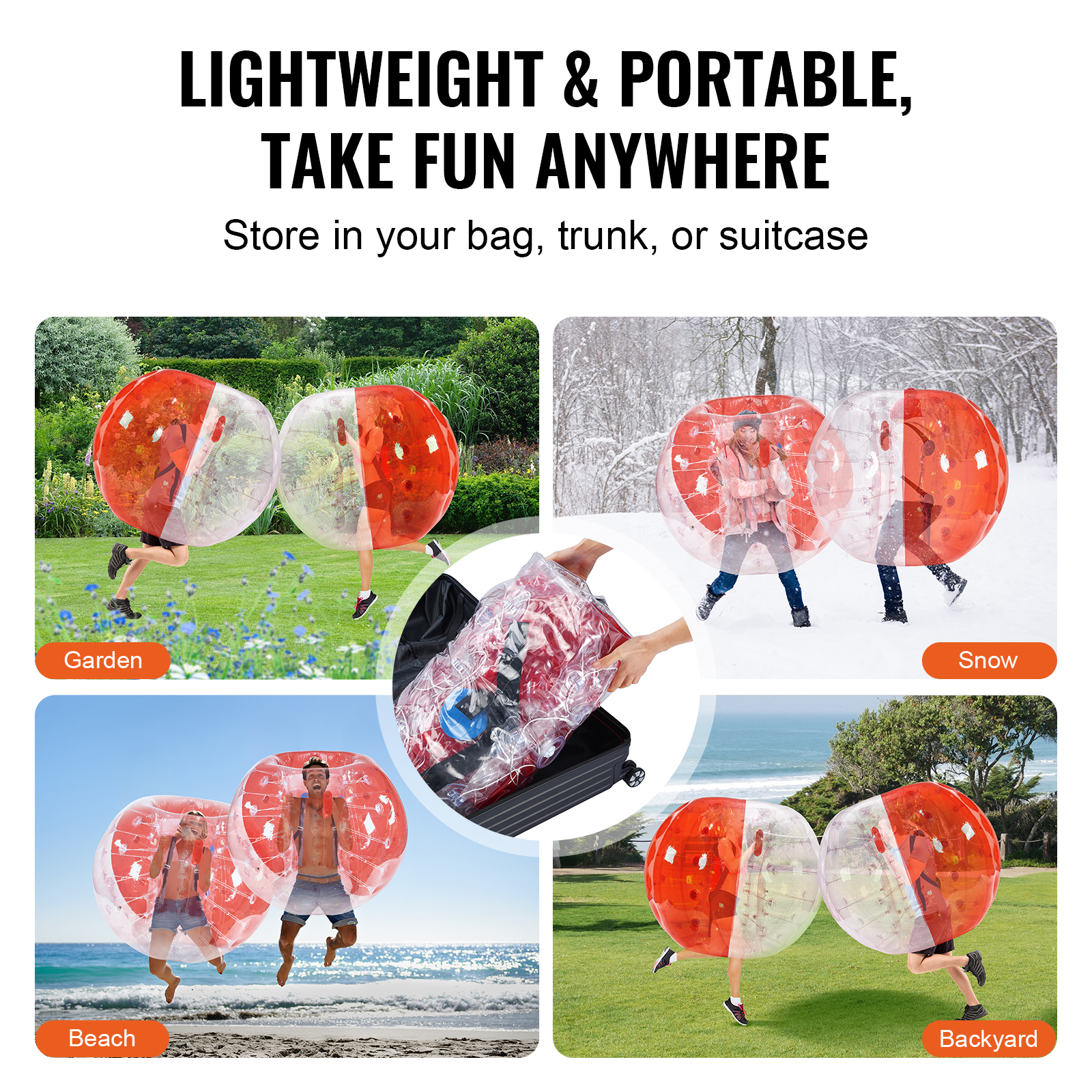 Mophorn Inflatable Bumper Ball 1-Pack, 5FT/1.5M. 0.8mm Thick PVC. Sumo ...