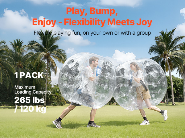 VEVOR Inflatable Bumper Ball 1-Pack, 5FT/1.5M Body Sumo Zorb Balls for ...