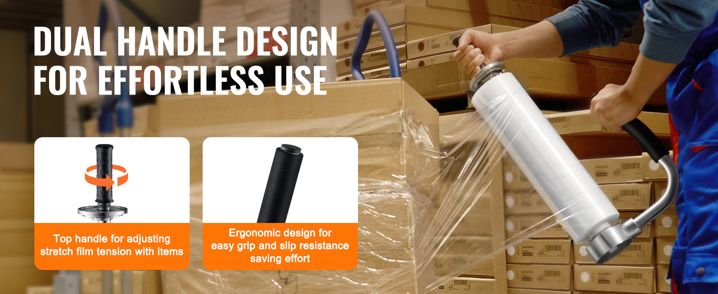 VEVOR Manual Shrink Stretch Wrap Dispenser Wrap Film Holder for 30-50 cm Film | VEVOR AU