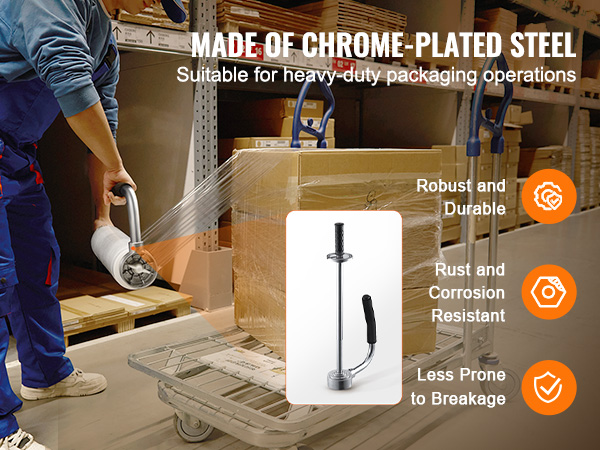 VEVOR Stretch Film Dispenser, Holds 12"-20" Rolls, Industrial Strength ...