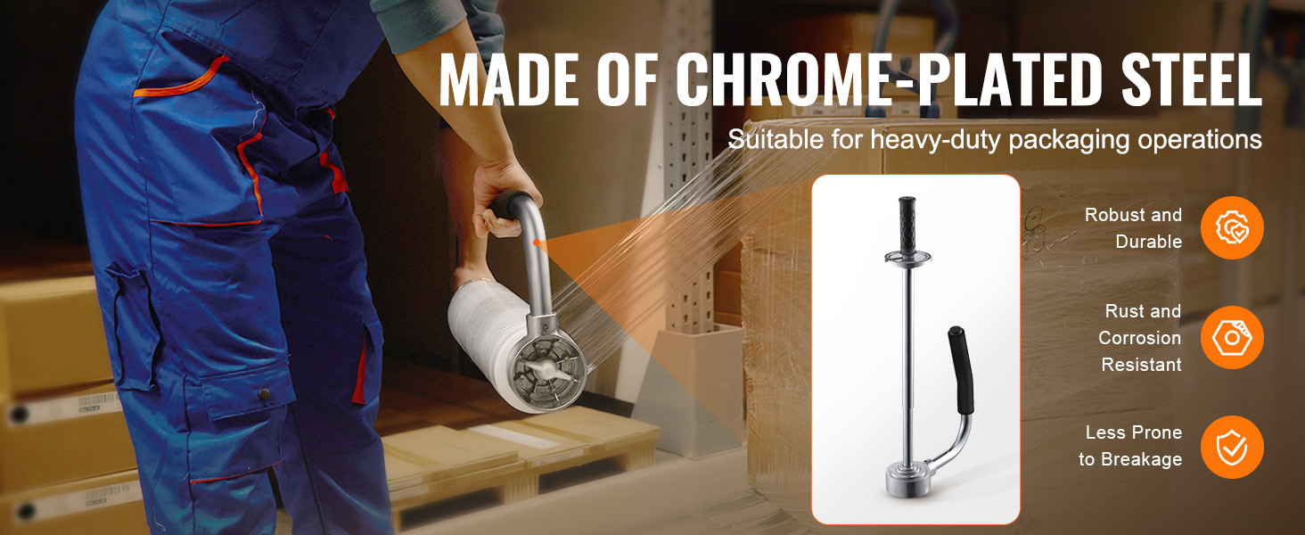 VEVOR Manual Shrink Stretch Wrap Dispenser Wrap Film Holder for 30-50 ...