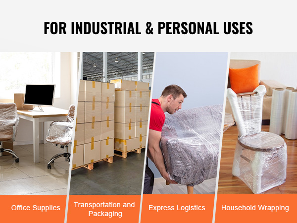 VEVOR Stretch Film Dispenser, Holds 12"-20" Rolls, Industrial Strength ...