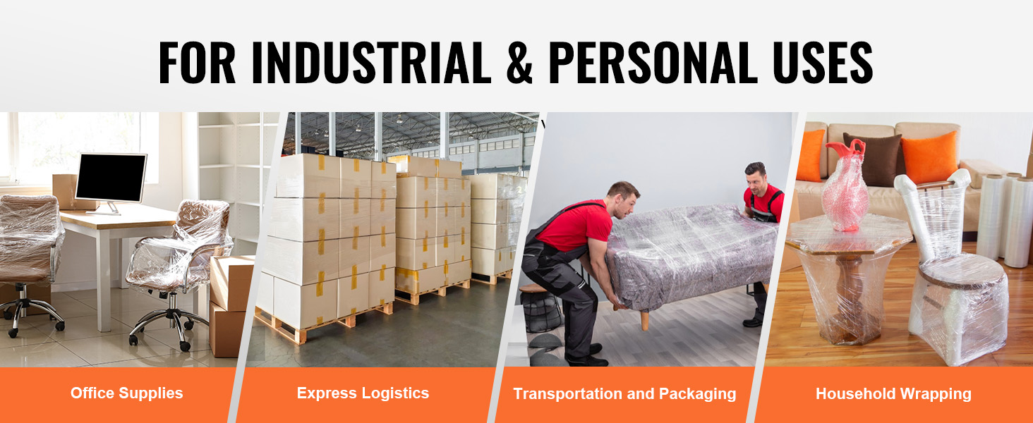 VEVOR Stretch Film Dispenser, Holds 12"-20" Rolls, Industrial Strength ...