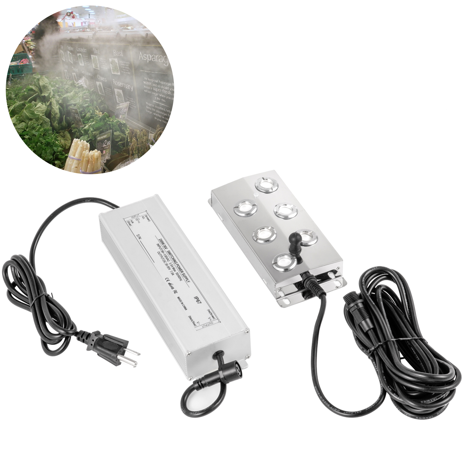 Vevor Pond Ultrasonic Mist Maker Pond Fogger Humidifier Waterproof 110v ...