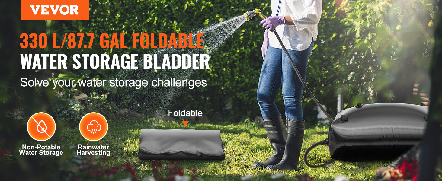 VEVOR Tanque de agua plegable de PVC de 87 galones portátil de VEVOR ...