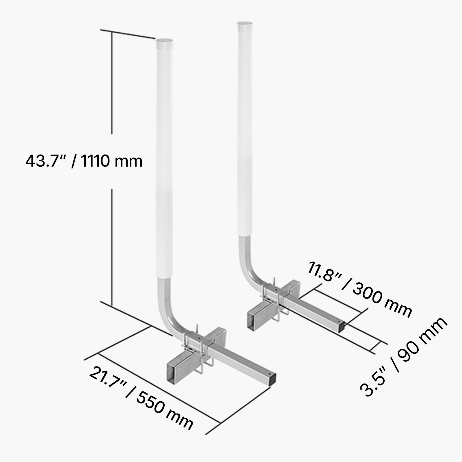 VEVOR Boat Trailer Guide, 1.1M Adjustable Design Trailer Guide Poles ...