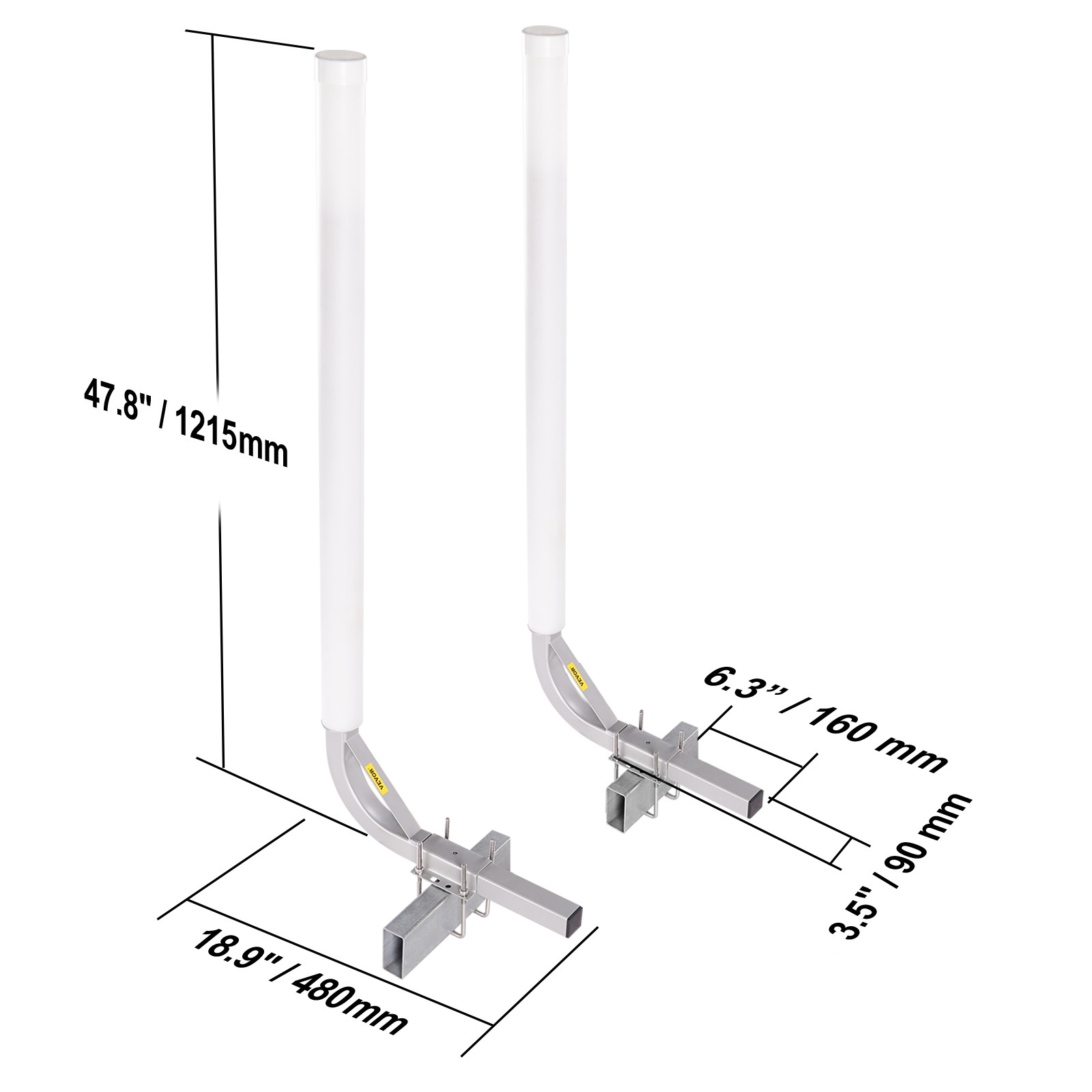 VEVOR Boat Trailer Guide, 1.2M Adjustable Design Trailer Guide Poles ...