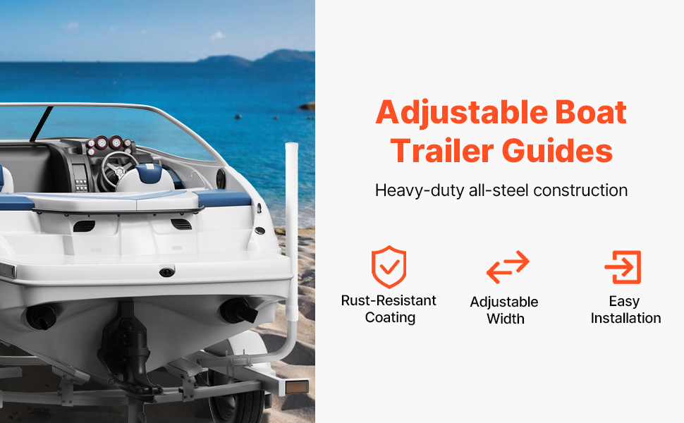 VEVOR Boat Trailer Guide, 1.5M Adjustable Design Trailer Guide Poles ...