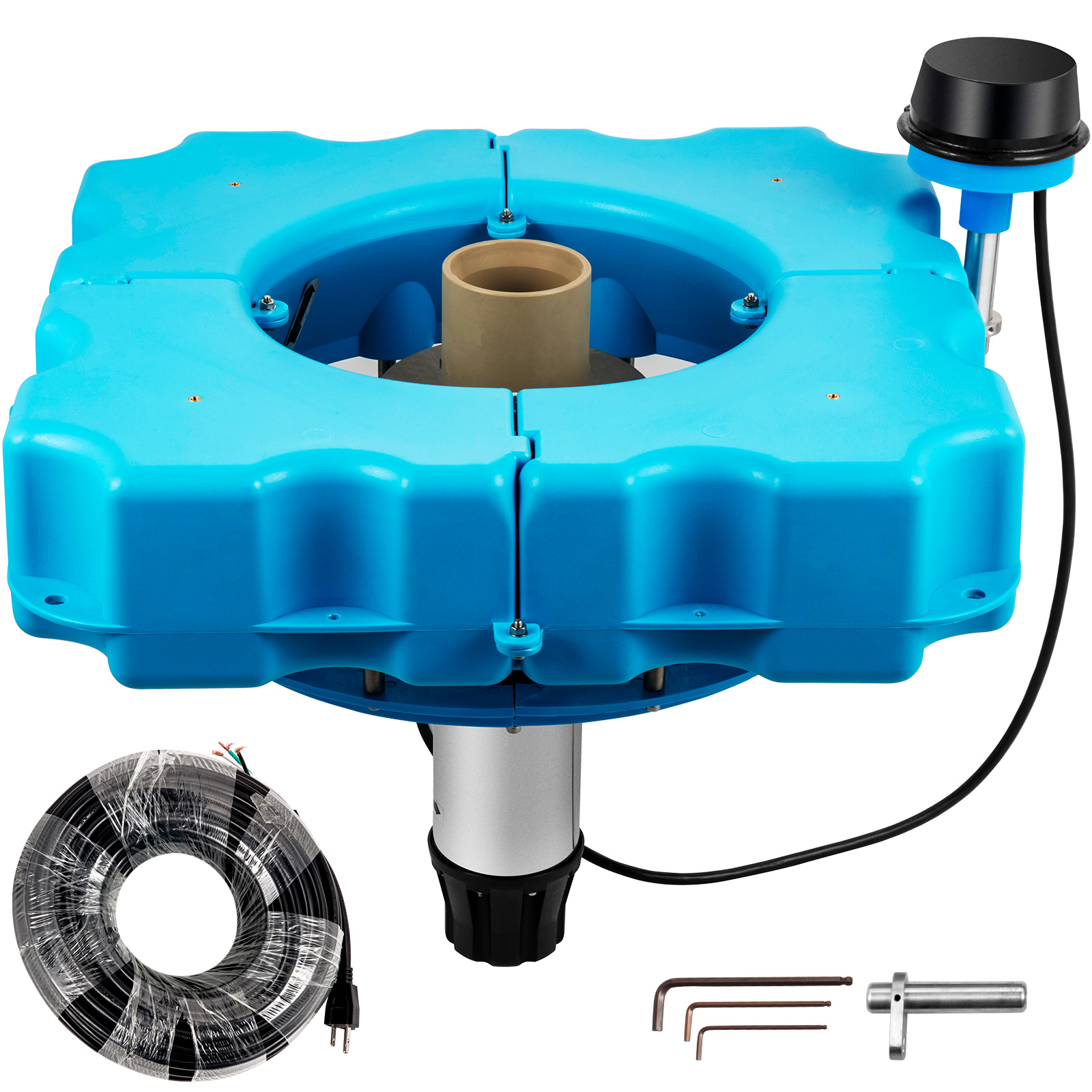 VEVOR Lake Fountain Aerating Pond Fountain with 110V 1/2HP Stainless ...