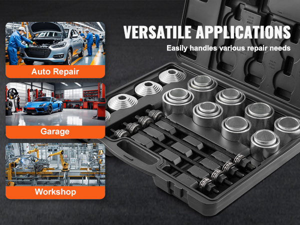 VEVOR 28 PCS Pull and Press Sleeve Kit Steel Bush Bearing Removal ...