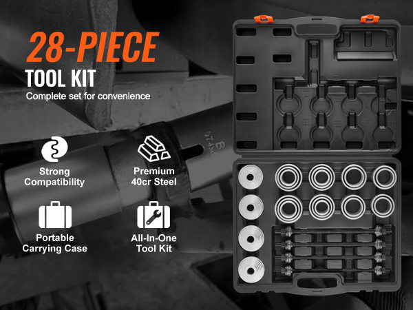VEVOR 28 PCS Pull and Press Sleeve Kit Steel Bush Bearing Removal ...