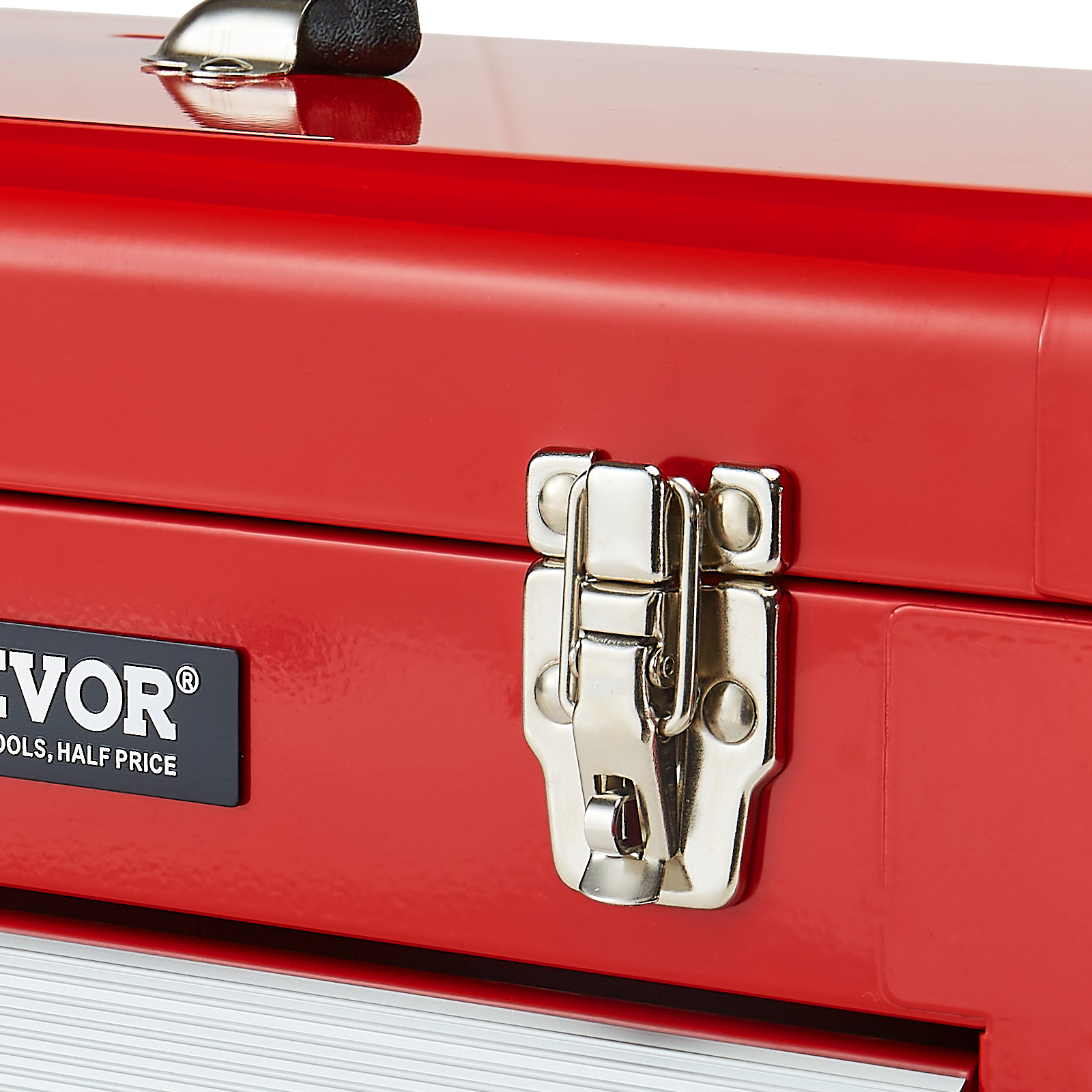 VEVOR Tool Box 520 mm Portable Metal Tool Box 3 Drawers Tool Organizer ...