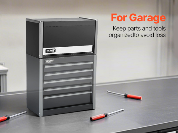 Tool Box 8.6-inch Portable Metal Tool Box with 3 Drawers Tool Organizer ...