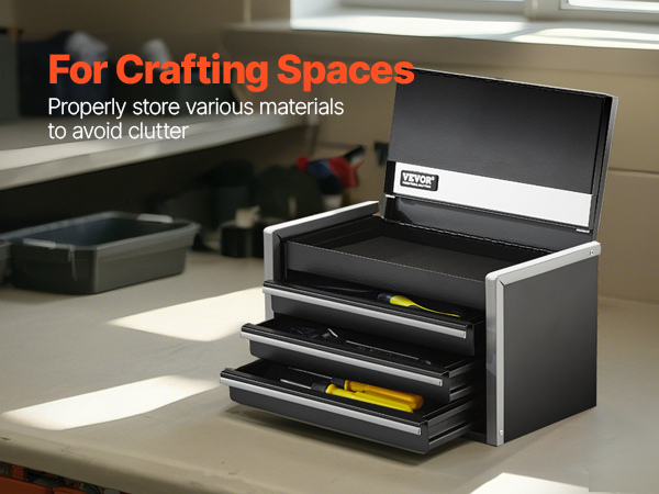 Boîte à outils VEVOR Boîte à outils portable en métal de 8,6 pouces ...