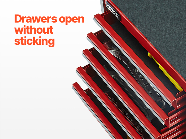 Tool Box 8.6-inch Portable Metal Tool Box with 5 Drawers Tool Organizer ...