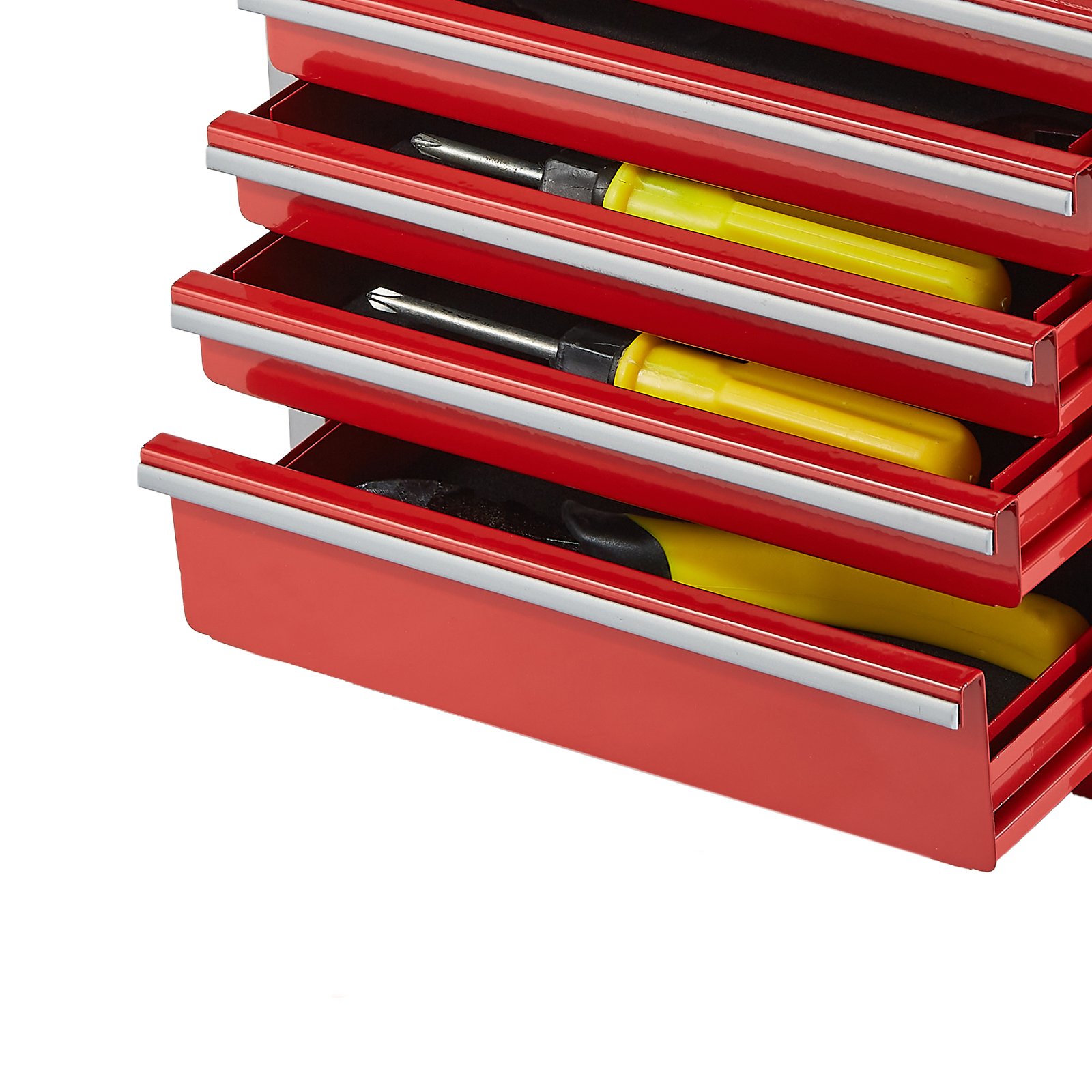 Tool Box 8.6-inch Portable Metal Tool Box with 5 Drawers Tool Organizer ...