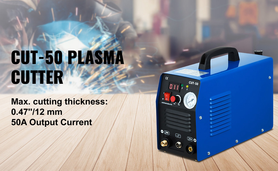 Mophorn Plasma Cutter CUT-50, Digital Display Air Plasma Cutting Machine, 50Amp DC IGBT Inverter ...