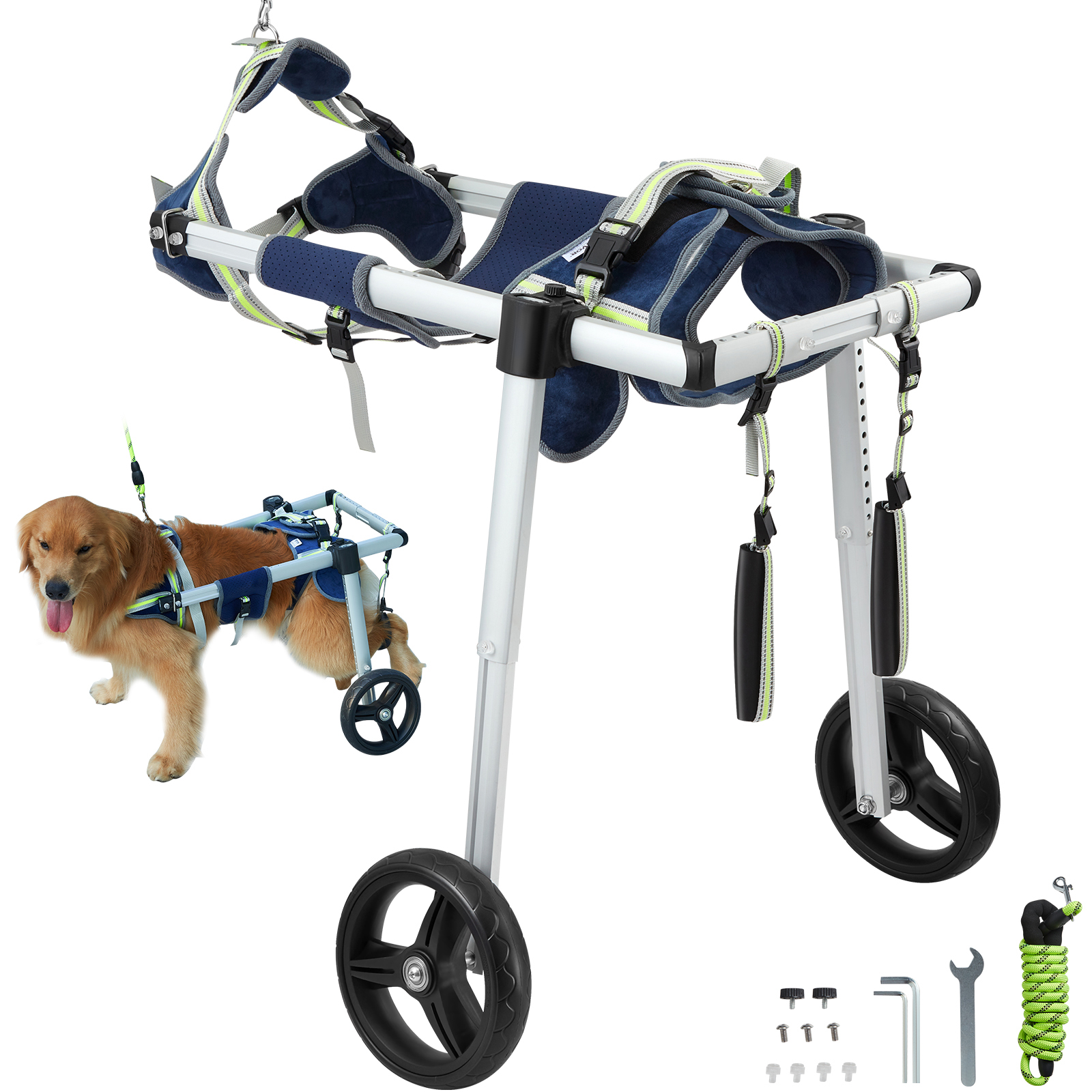 VEVOR 2 Wheels Pet Wheelchair for Back Legs Dog Wheelchair/Cart ...