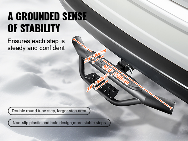 VEVOR Hitch Step for 2" Receiver Universal Trailer Tow Rear Bumper ...