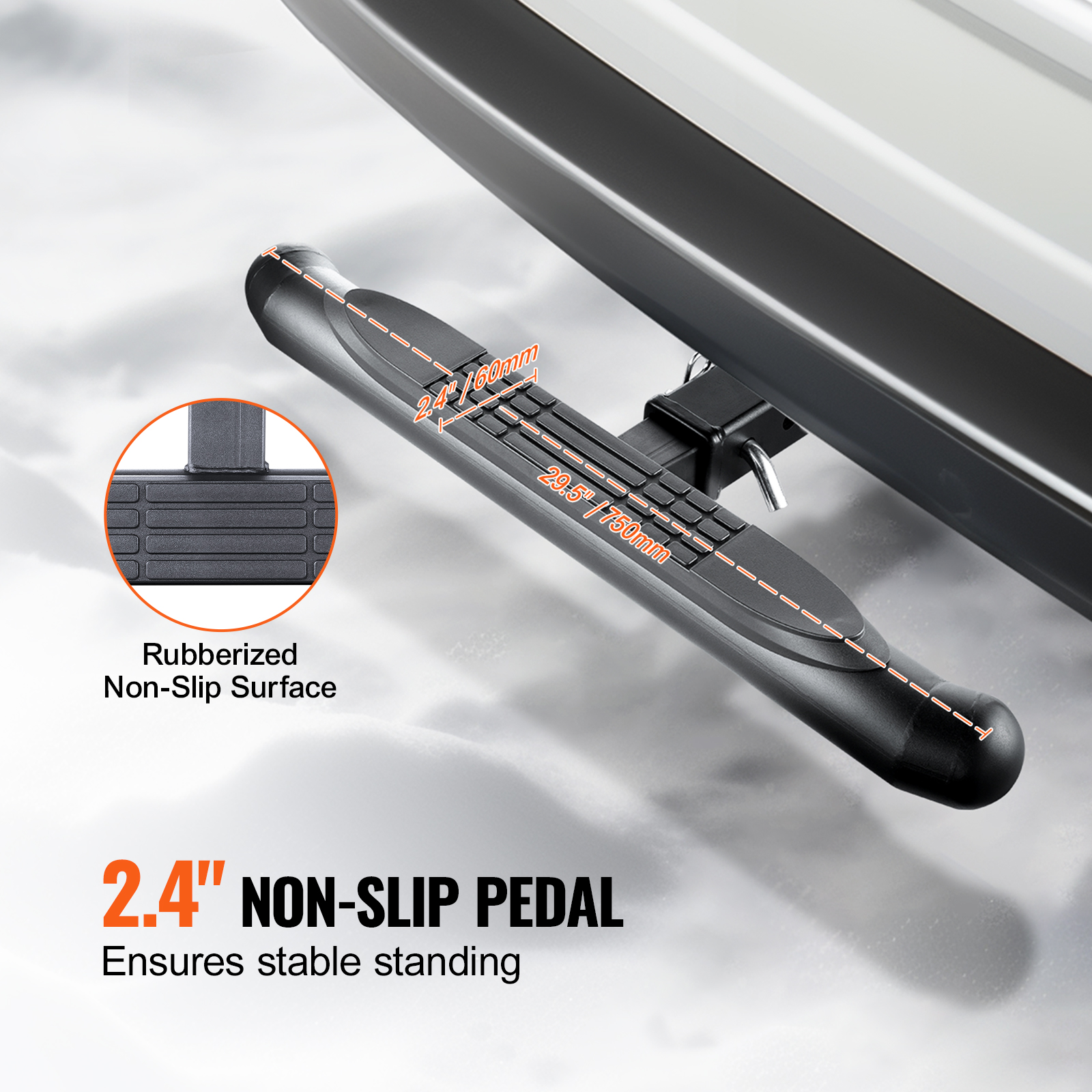 Universal 2" Receiver Hitch Step Tow Rear Bumper Guard Steel for ...