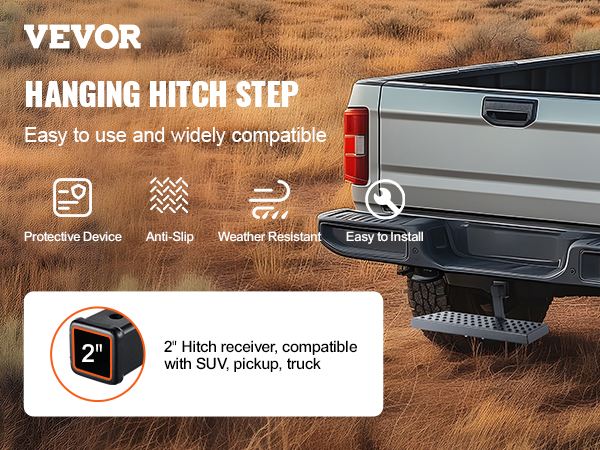 VEVOR Hitch Step for 2" Receiver Universal Trailer Tow Rear Bumper ...