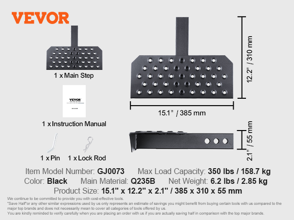 Hitch Step Trailer - Aluminum Truck Step For 2-Inch Receivers With ...