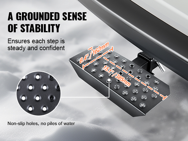 VEVOR Hitch Step for 2" Receiver Universal Trailer Tow Rear Bumper ...