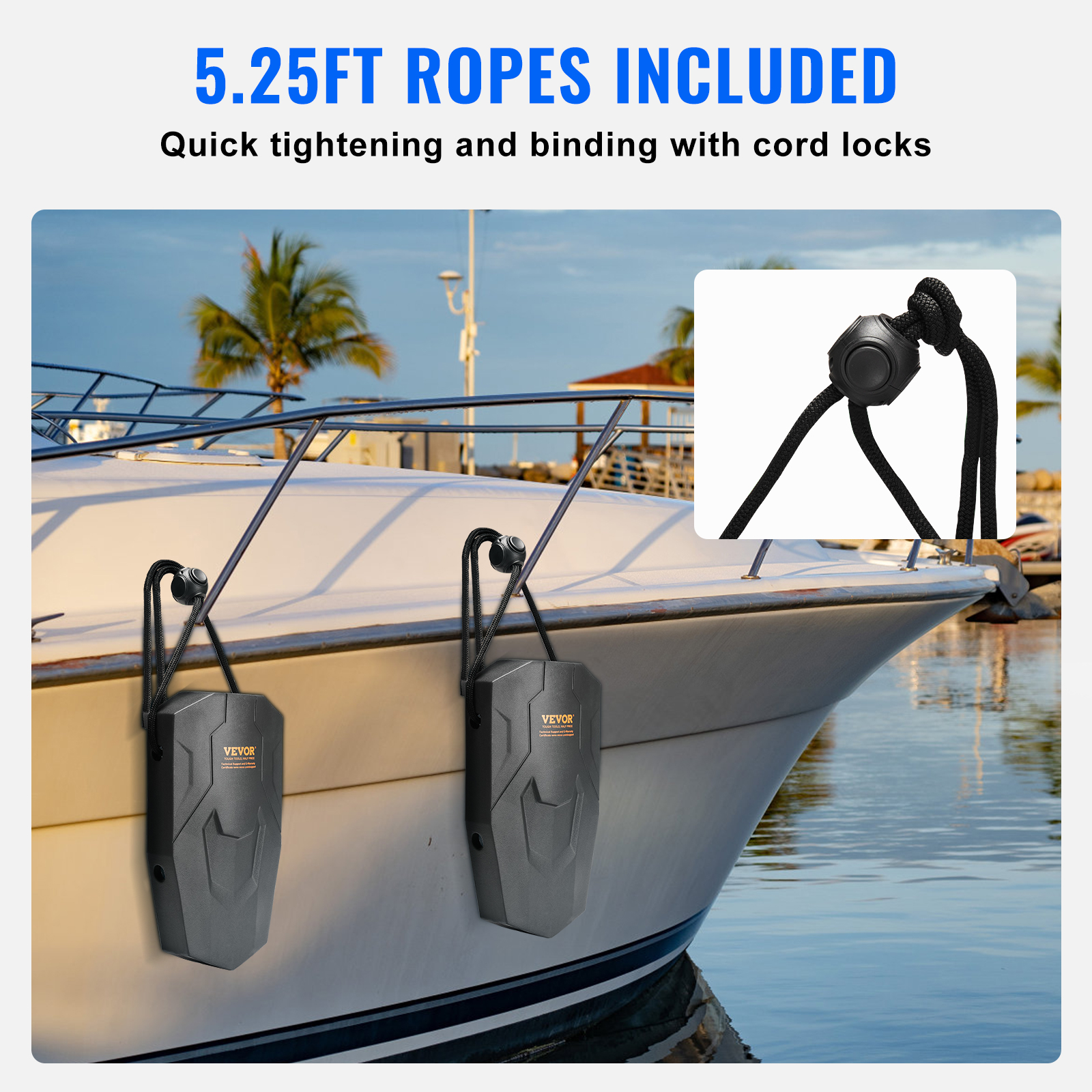 VEVOR Boat Fenders Inflatable Ribbed Boat Bumpers Dock Shield ...