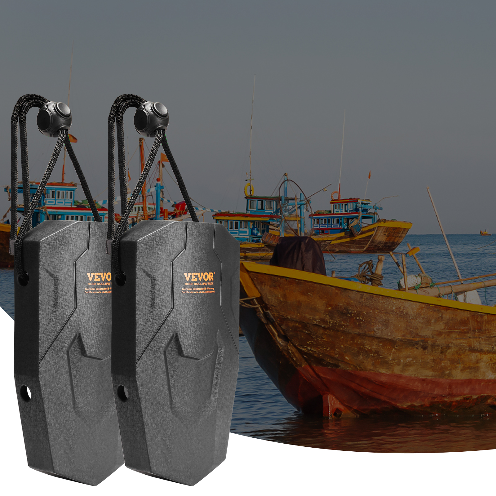VEVOR Boat Fenders Inflatable Ribbed Boat Bumpers Dock Shield ...