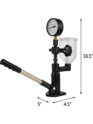 Mophorn Diesel Fuel Injector Tester 400Bar 6000PSI Dual Scale Gauge ...