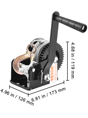 VEVOR Hand Winch, 800 lbs Pulling Capacity, Boat Trailer Winch Heavy ...