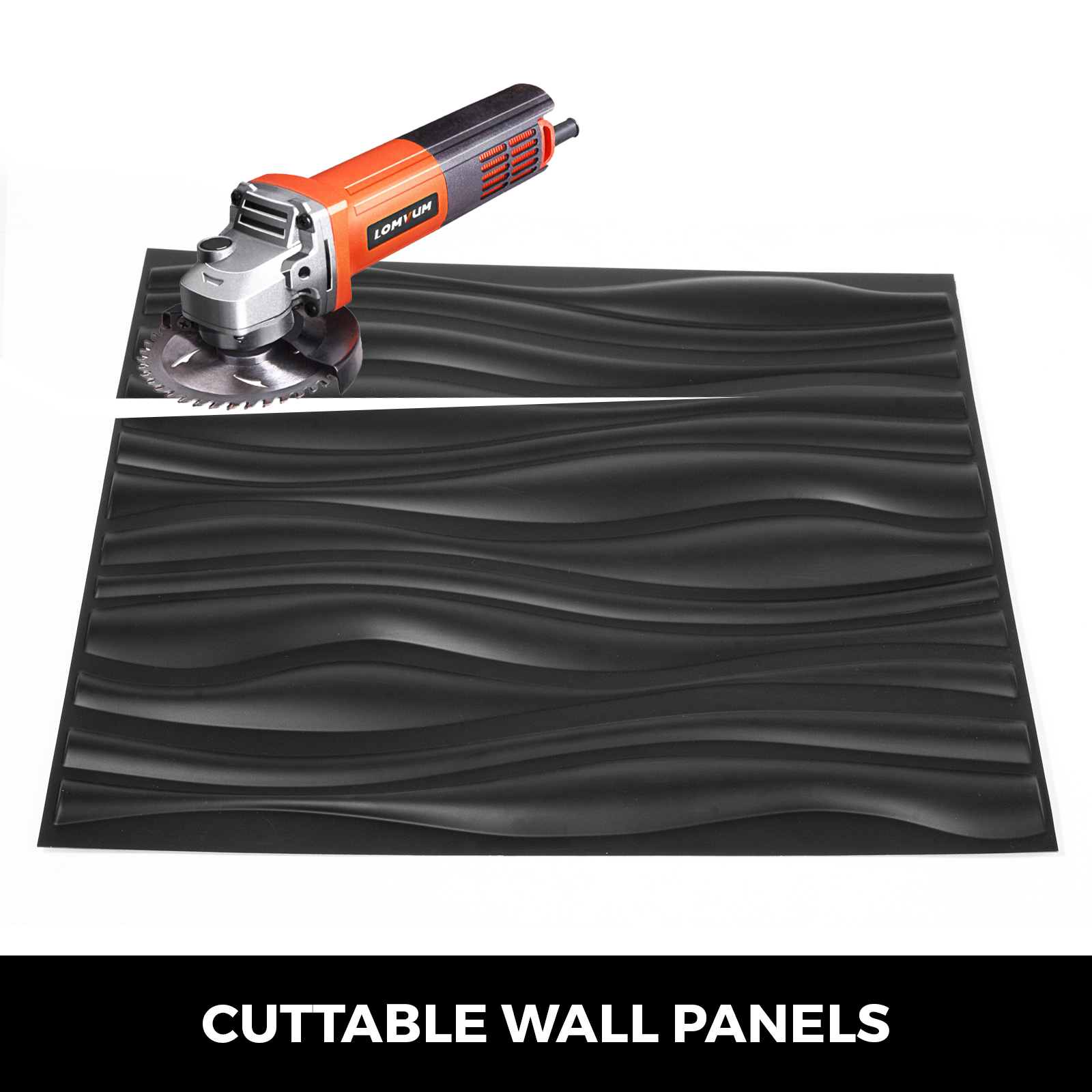 3d Wandpaneel Schwarz 13 Stücke Pvc Wellen-design 32 Sqft ...