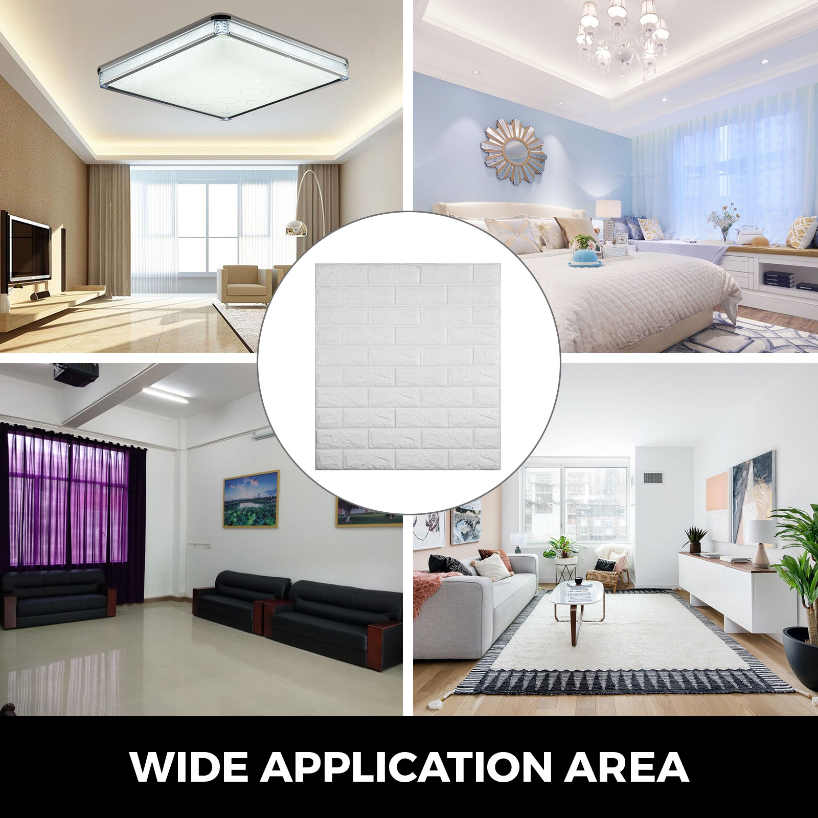 VEVOR 3D Foam Wall Panels 22 Pack 3D Brick Wall Panel 27.5x30.5 Inches ...
