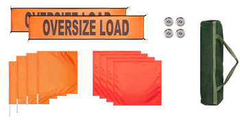 VEVOR Oversized Load Banner, 2pcs 18"x84" Oversize Banner & 8pcs 18"x18 ...