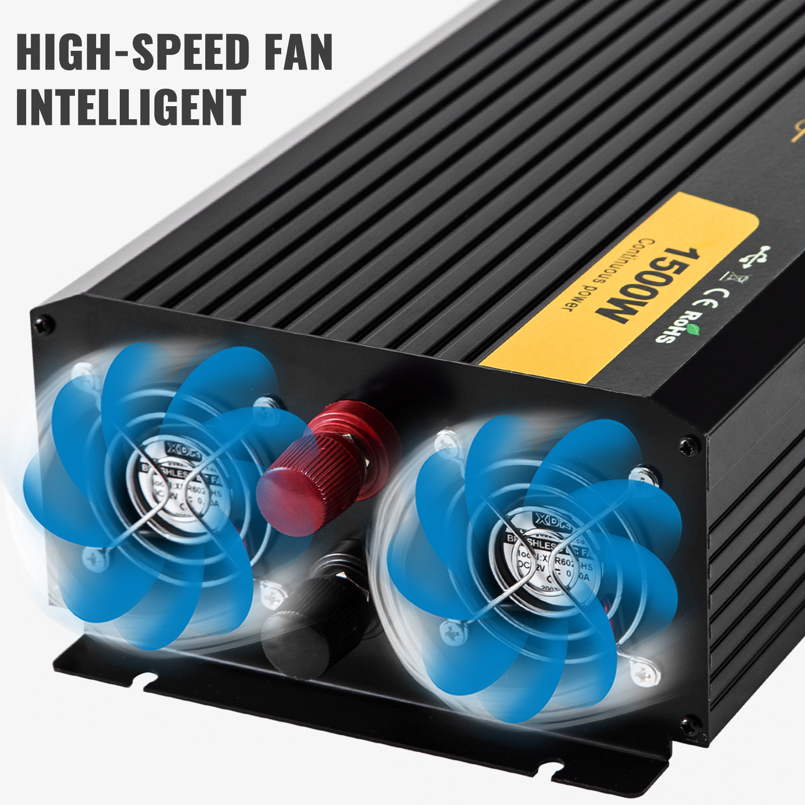 VEVOR Pure Sine Wave Inverter Power Inverter 1500W DC12V to AC240V Car ...