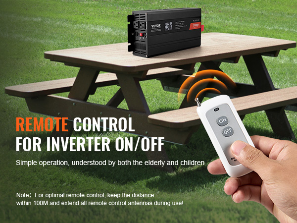 VEVOR Pure Sine Wave Inverter, 2000 Watt, DC 12V to AC 120V Power ...