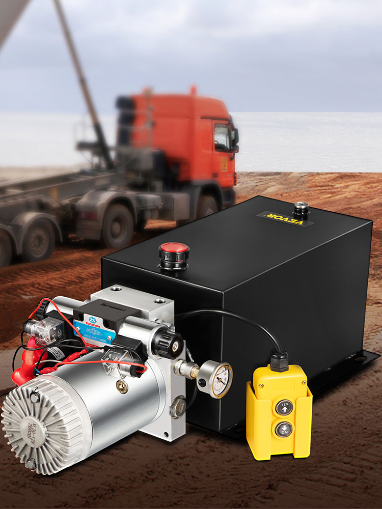 Hydraulic Power Unit Double Acting W/ Pressure Gauge Hydraulic Pump 15 ...