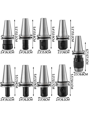 VEVOR Collet Chuck, CAT40 ER16 ER32, Drill Chuck Tool Holder with 16 pcs Pull Studs, for HAAS ...