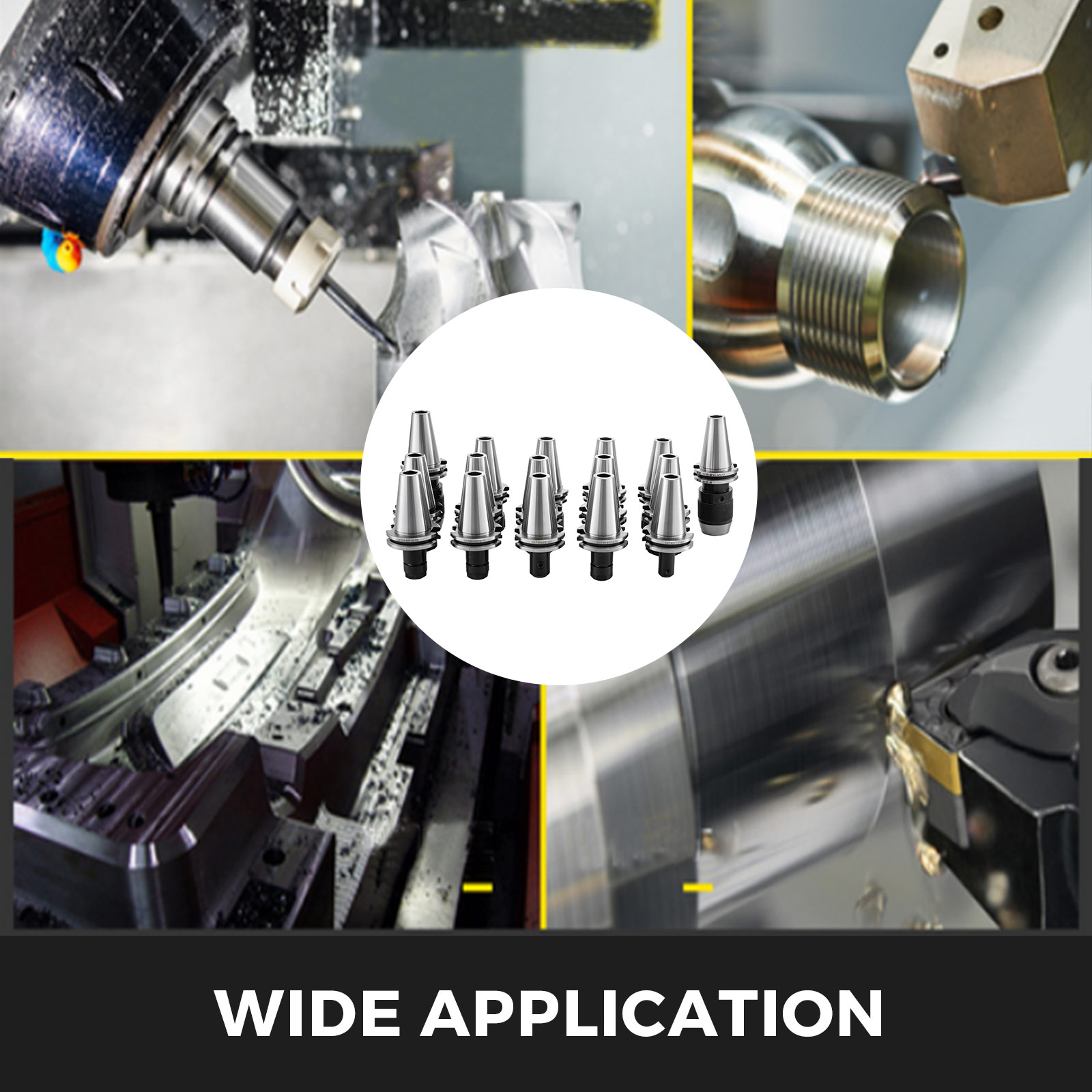 VEVOR Collet Chuck, CAT40 ER16 ER32, Drill Chuck Tool Holder with 16 pcs Pull Studs, for HAAS ...