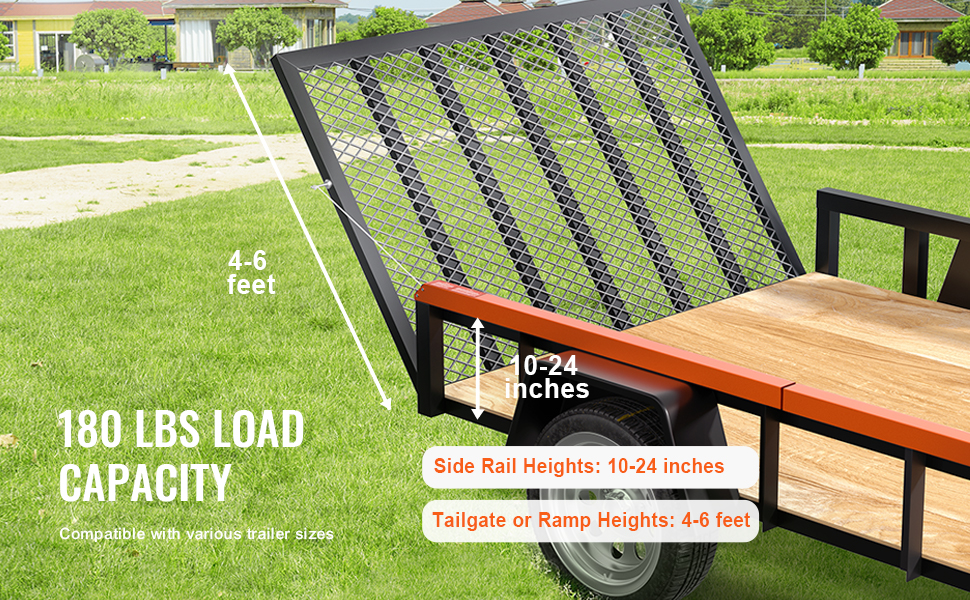 VEVOR Trailer Tailgate Lift Assist, Max 180 lbs Load Capacity ...