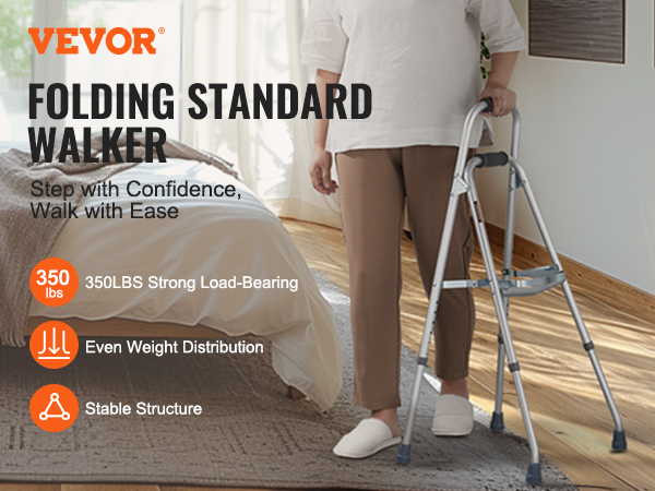 VEVOR Folding Hemi Walker One Arm Mobility Walker for Senior ...